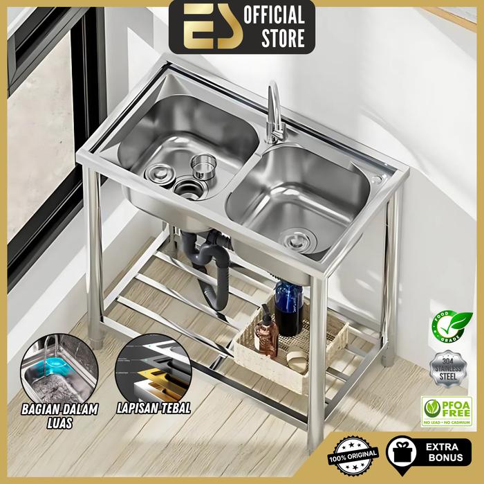 Promo Rangka Besi Meja Wastafel Portable Bracket Stainless Steel ...