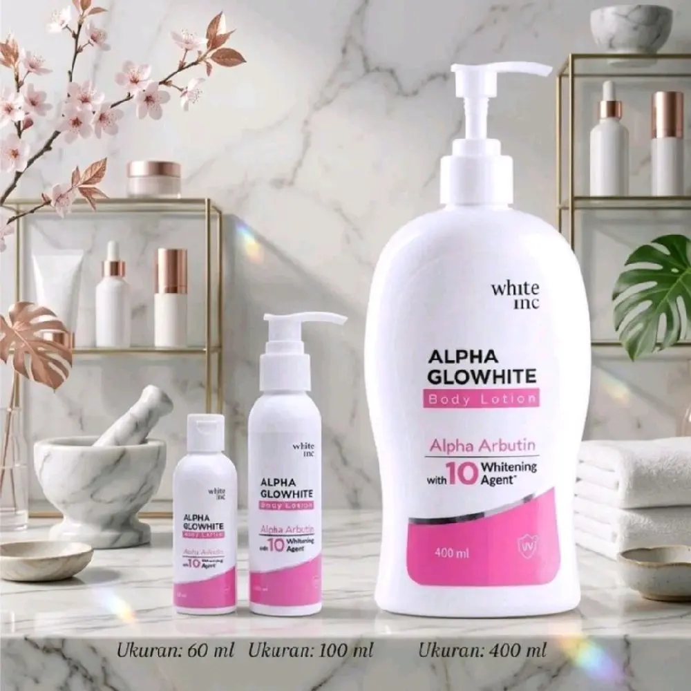PROMO WHITE INC ALPHA GLOWHITE BODY LOTION ORIGINAL 100 ML & 60 ML ...