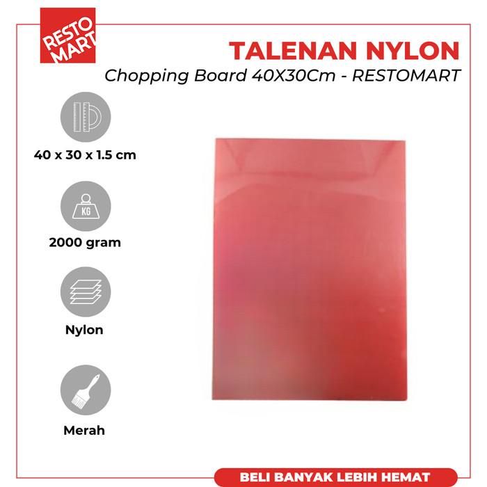 Promo Talenan Nylon / Talenan Dapur Merah / Chopping Board 400 x 300 x ...
