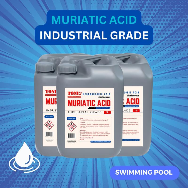 TONI MURIATIC ACID 20L POOL AND INDUSTRIAL GRADE 28-29.9% CONCENTRATION - TikTok Shop Philippines