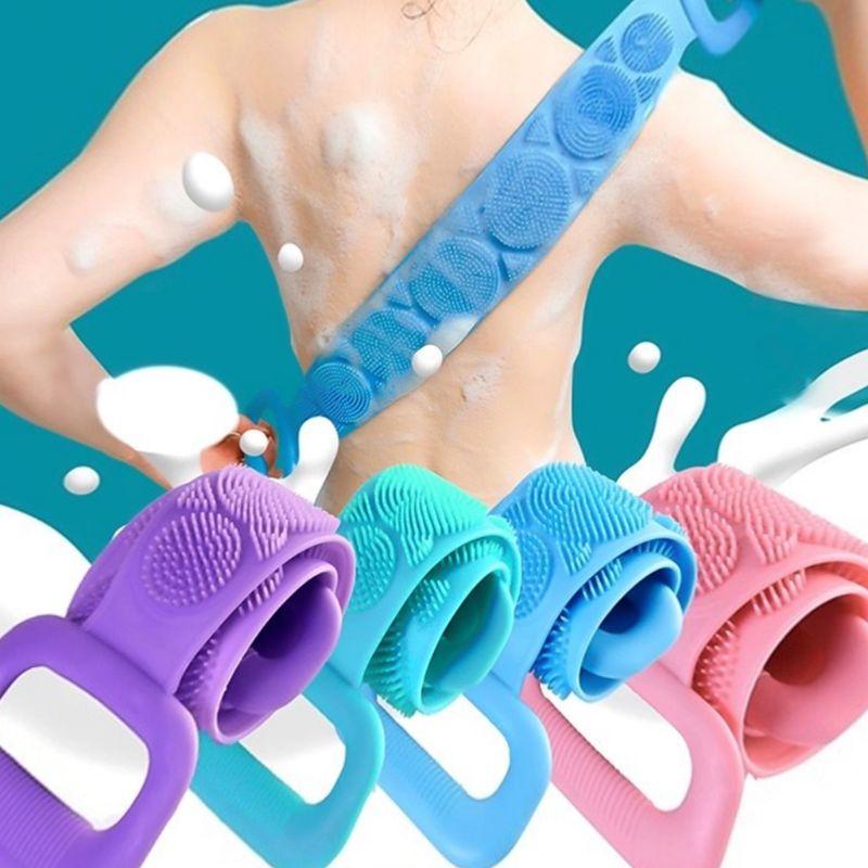 Berus Urut Belakang Menggosok Silikon, Panjang 70cm, Berus Mandi ...