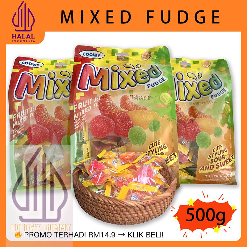 [COOWY HALAL] Mixed Fudge Aneka Buah Gummies 500g - Rasa Orange ...