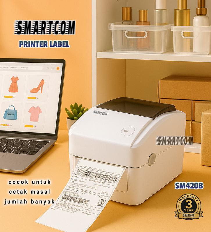 Printer Label Printer Barcode Thermal Original Smartcom SM-420B USB ...