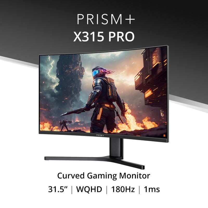 PRISM+ X315 PRO 31.5 165Hz 1ms Curved WQHD [2560 x 1440] Adaptive-Sync ...