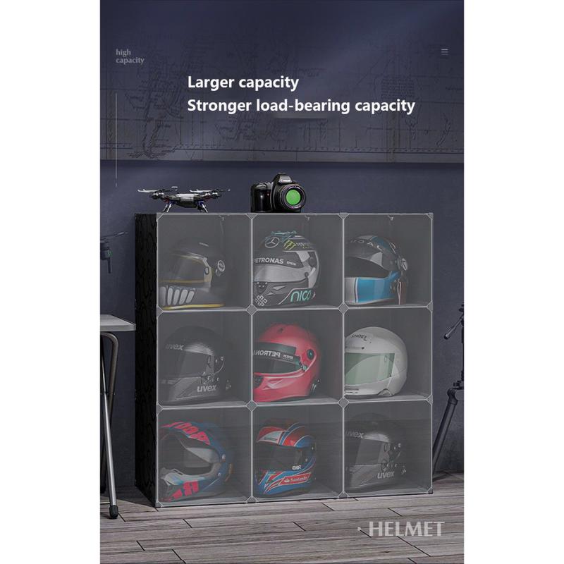 9 Box Hat cabinet home Helmet storage rack motorcycle Toy storage ...