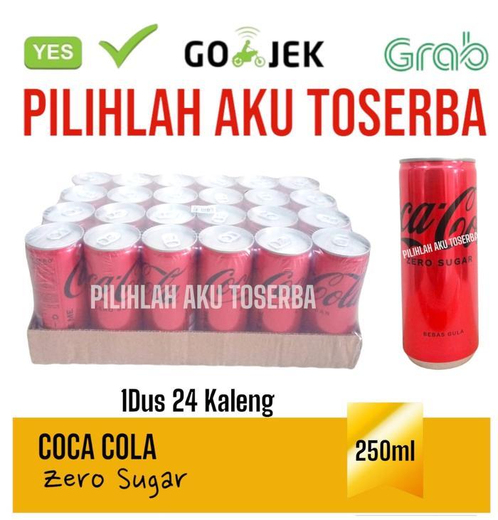 Jual Coca Cola ZERO SUGAR KALENG CAN 250 ml - ( HARGA 1 DUS isi 24 ...
