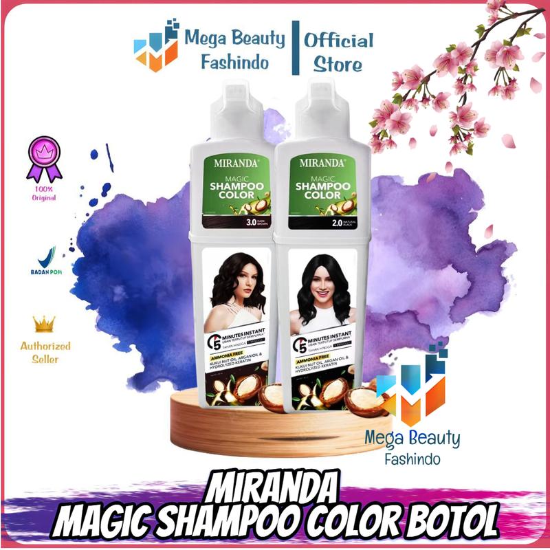 Miranda Magic Shampoo Color BOTTLE | Pewarna Penutup Uban | Pewarna ...