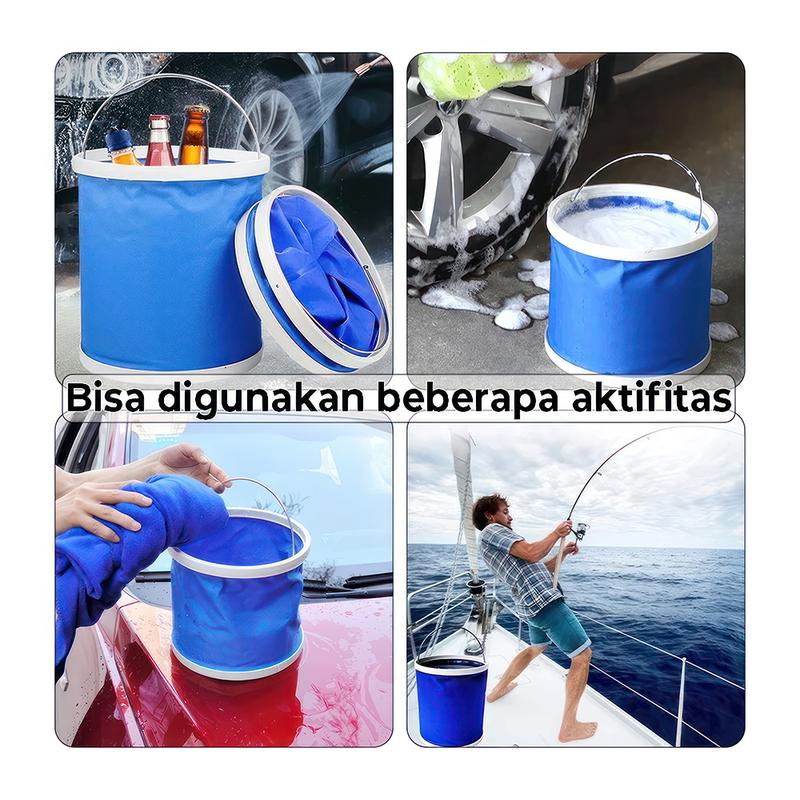 Ember Lipat Universal Kapasitas 9L & 11L Desain Fleksibel Ember Lipat Portable Reusable Ember ...