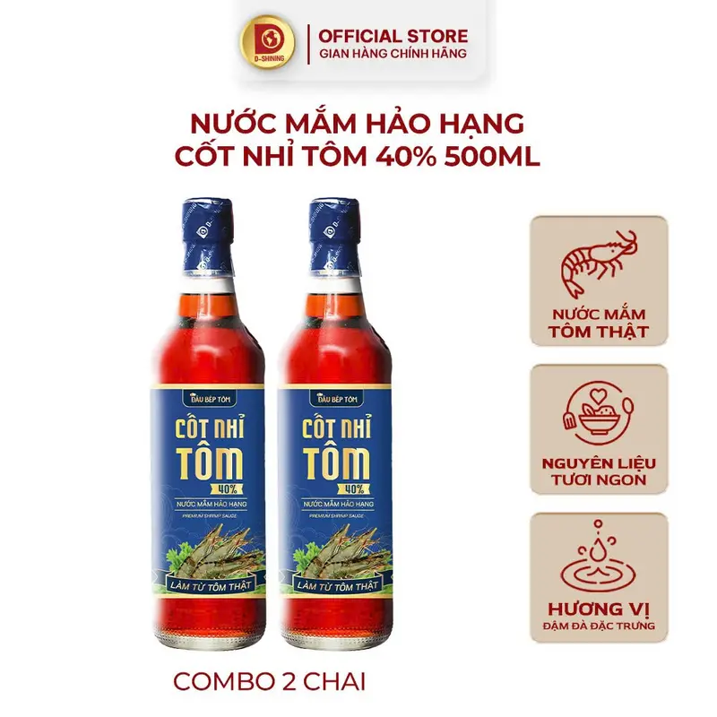 Combo 2 Nước mắm Cao cấp Cốt Nhĩ Tôm 40% Chai thuỷ tinh 500m - TikTok ...