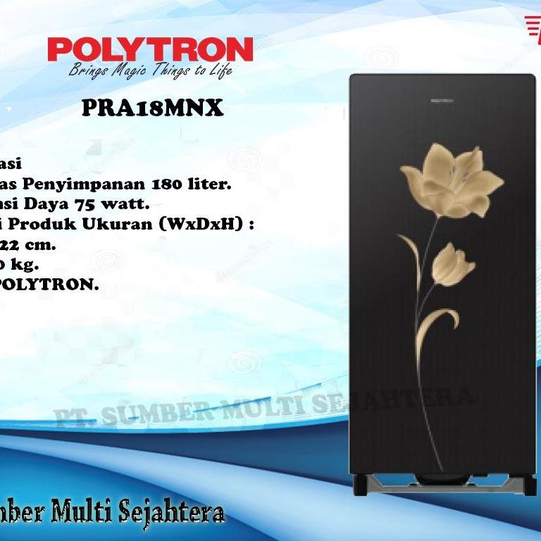 KULKAS POLYTRON PRA 18 MNX LEMARI ES 1 PINTU PRA18MNX - Shop | Tokopedia