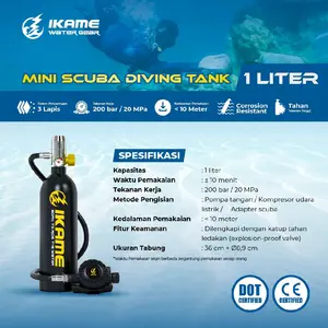 IKAME Mini Scuba Diving Tank 0.5L – Tabung Selam Portable Bisa ke ...