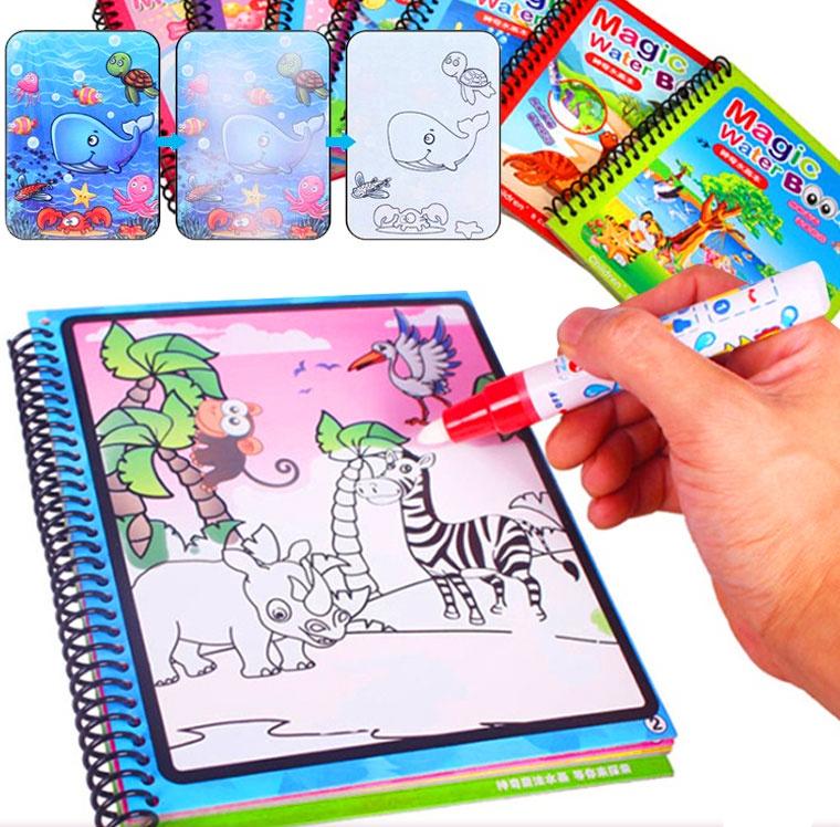 Magic Water drawing book Water Book kids children drawing Colouring ...