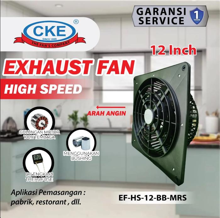 Jual CKE Kipas Exhaust CKE EF-HS-12-BB-MRS 12 Inch 35W 220V 1.287 RPM ...