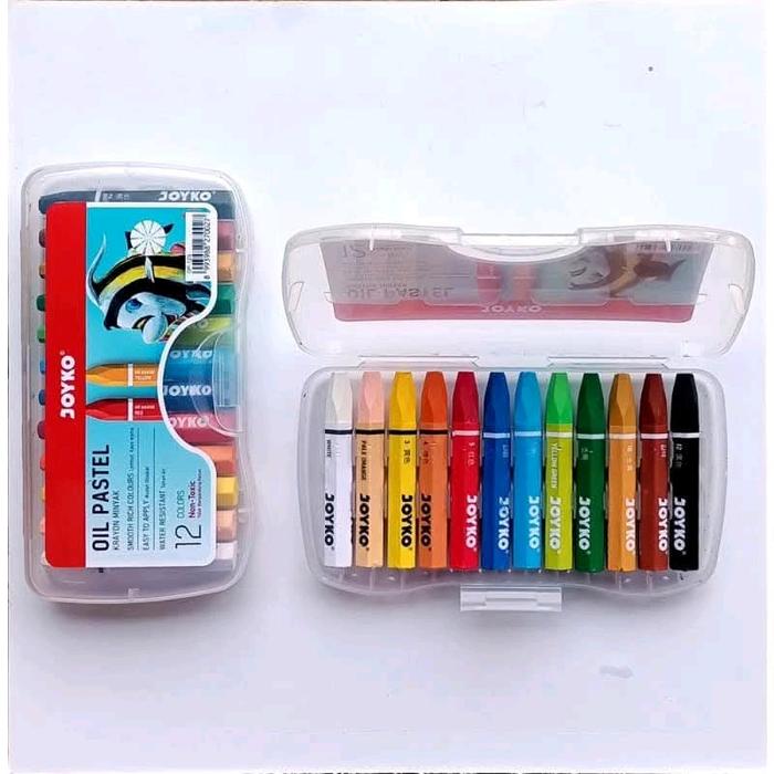 Promo Crayon Joyko 12 Warna Oil Pastel untuk Menggambar - Painting ...