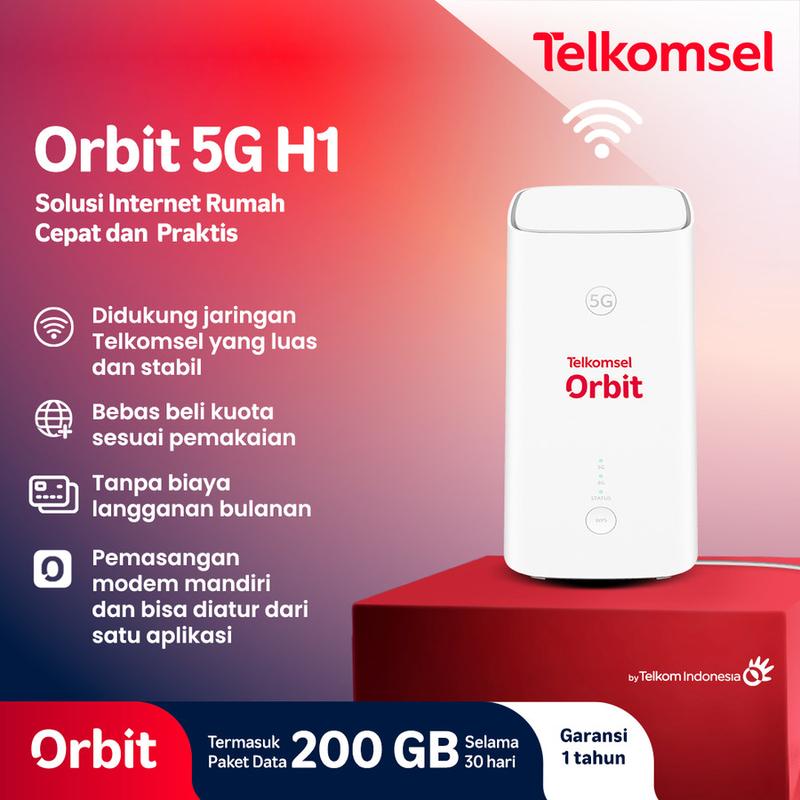 Telkomsel Orbit 5G H1 Modem WiFi 5G High Speed Free Kuota 200GB - Shop | Tokopedia