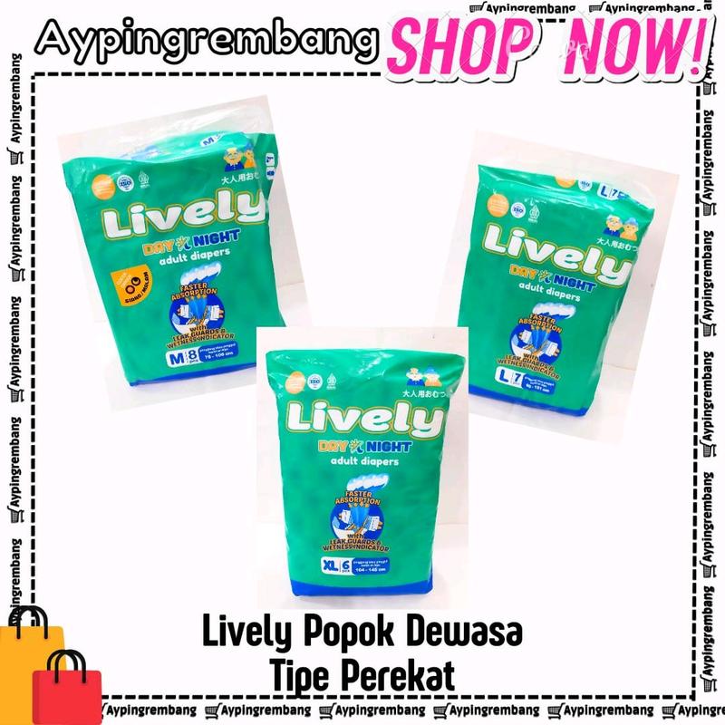 LIVELY popok dewasa tipe perekat - Shop | Tokopedia