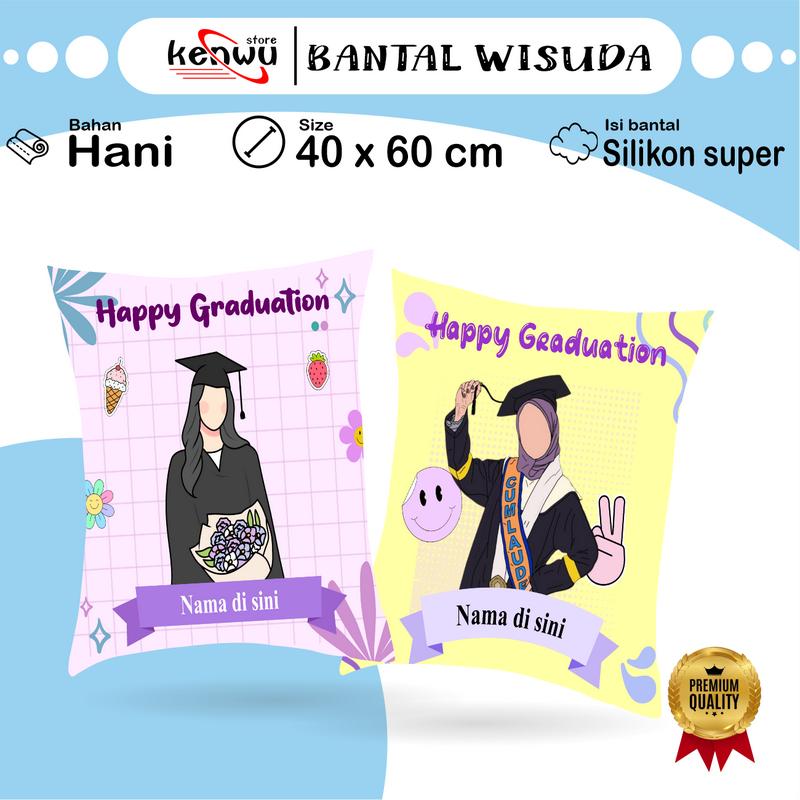 Bantal Wisuda Cewe Tanpa Muka 40x60cm - Bantal Custom - Kado - Shop ...