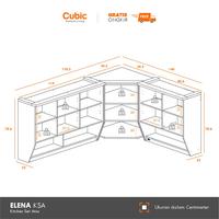 Promo Cubic Kitchen Set Sudut Minimalis / Rak Atas Lemari Dapur / ELENA ...