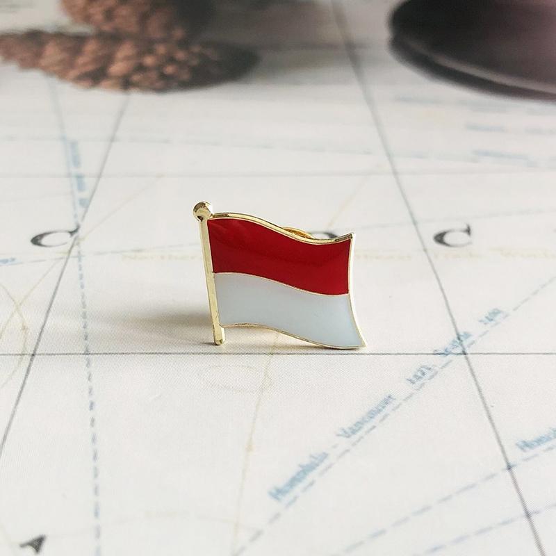 Pin Lapel Bendera Negara, Bendera Indonesia, Epoksi Kristal, - TikTok ...