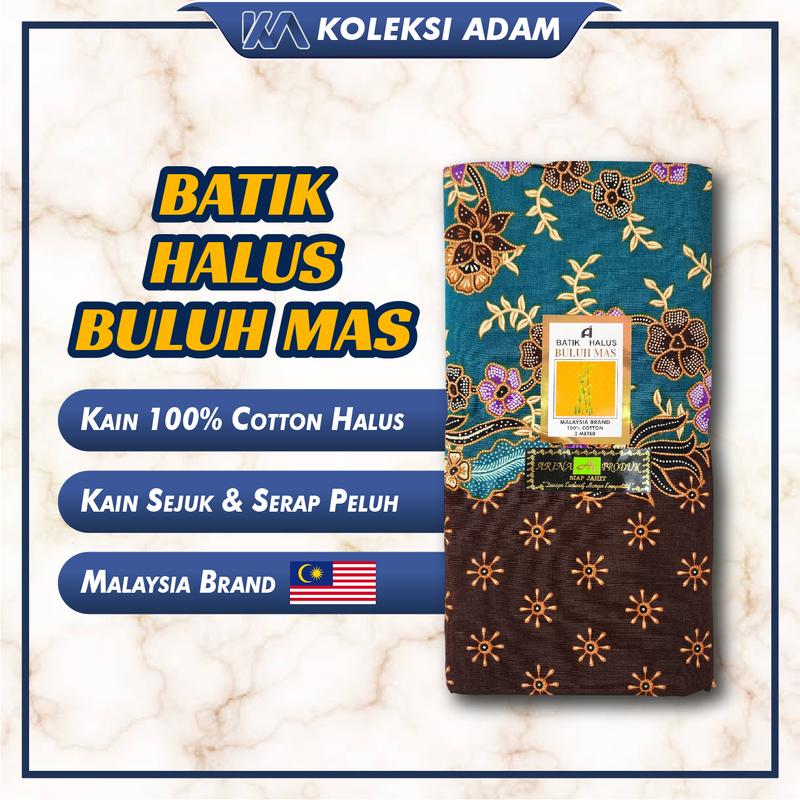 Kain Batik Halus Buluh Mas 2 Meter (RANDOM) Batik Cotton Halus / Siap ...
