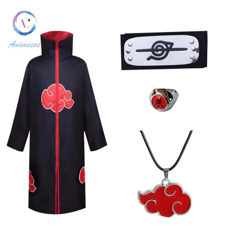 Akatsuki Cloak Kids Itachi Long Black Unisex Robe Capes Halloween ...