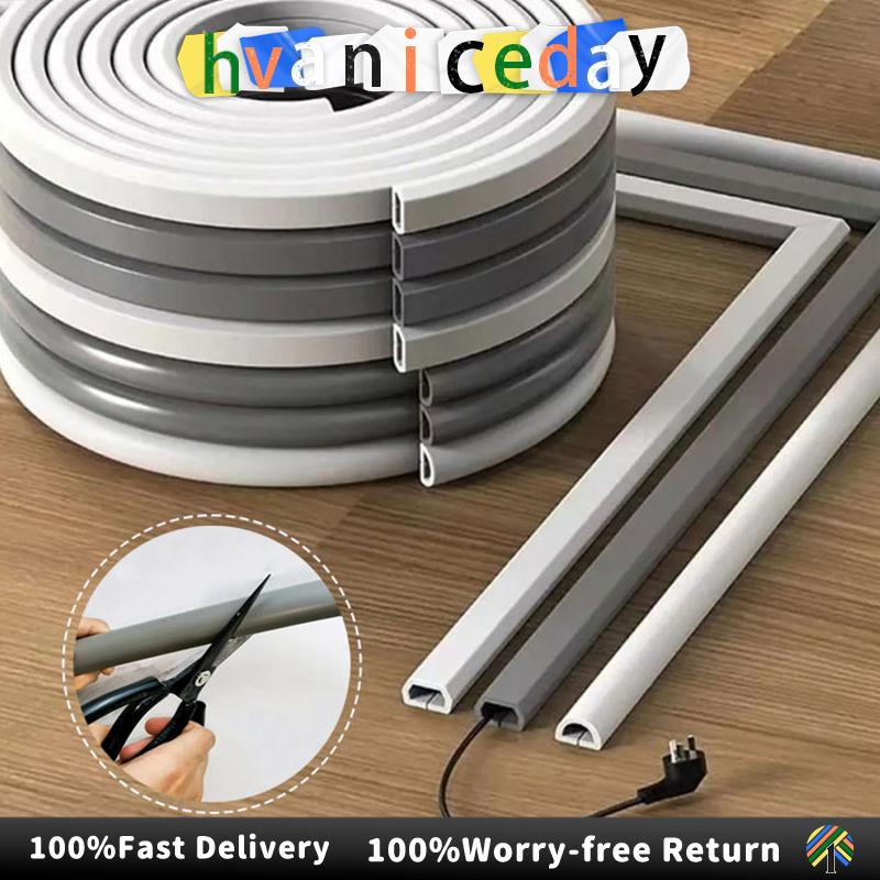 5M Wall Cord Cover Sleeve Soft Pvc Wire Hiders Protector Cable - TikTok ...