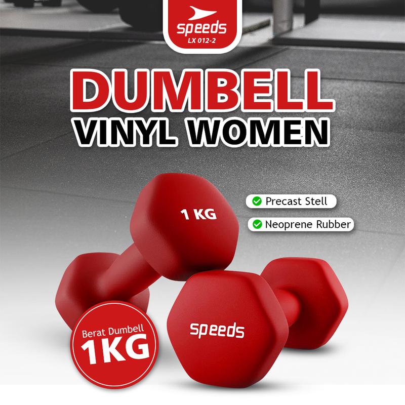Speeds Dumbbell 1 kg Barbel Mini 1 kg Bahan Vinyl Neoprene 012-2 - Shop ...