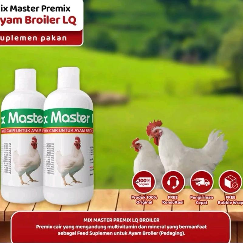 MIX MASTER LQ BROILER - Premix Cair untuk ayam Broiler 1 Liter - Shop ...