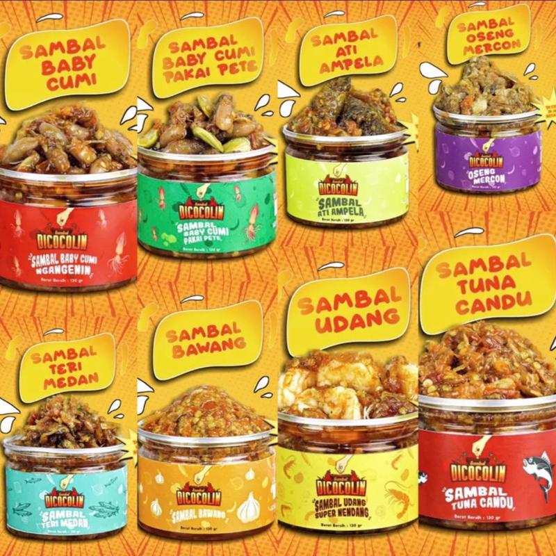 HALAL SAMBAL INDONESIA SAMBAL DICOCOLIN SAMBAL BABY CUMI PETE//OSENG ...