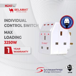 Selamat 3 Way Multi Adaptor with LED Switch (SIRIM APPROVED) - TikTok ...
