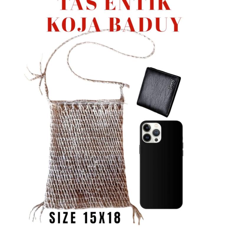 tas koja Selempang varian kecil tas rajutan dari kulit kayu Teureup ...