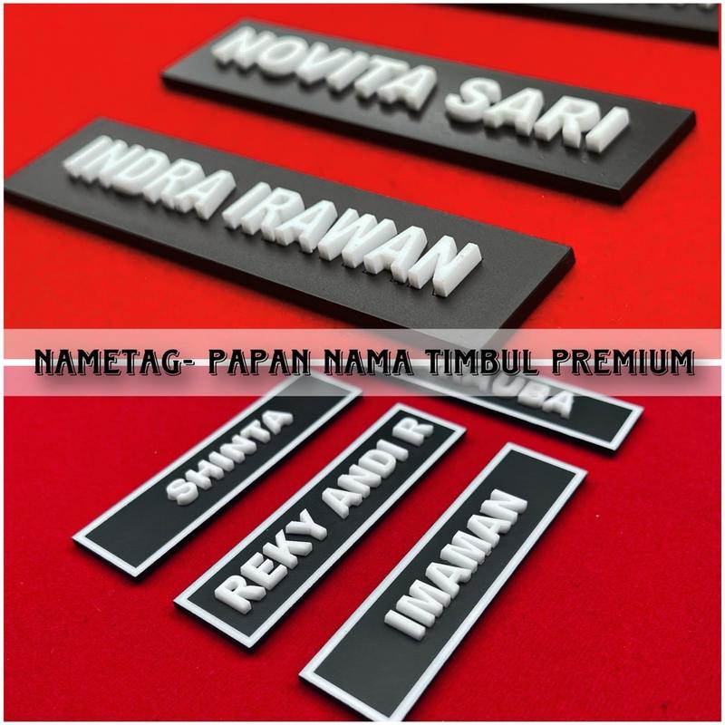 Name tag timbul - Papan nama dada timbul premium - papan nam - Shop ...