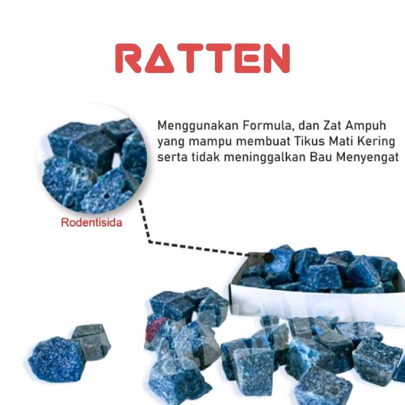 RATTEN RatKiller Racun Tikus Mati Kering Tanpa Bau / Umpan Pembasmi ...