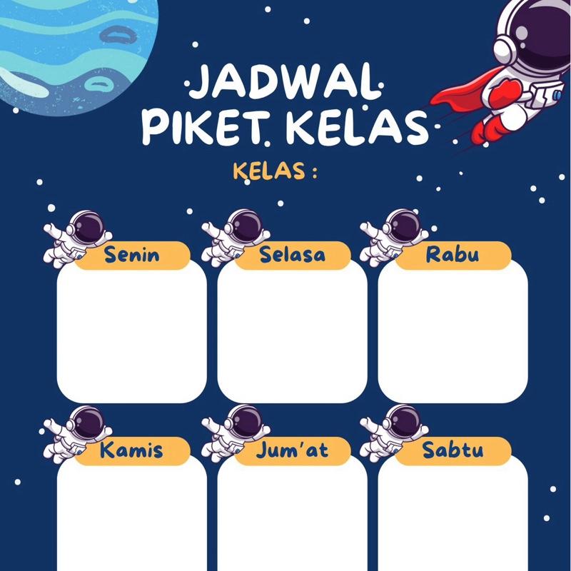 Poster jadwal piket kelas - Shop | Tokopedia
