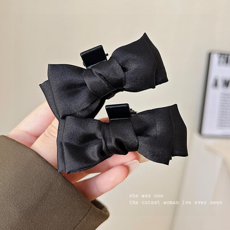 2/4/8PCS Black Bow Princess Head Clip Small Female Side Forehead ...