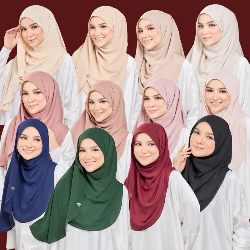 Lunna Semi-Instant Shawl Chiffon Luxe - TikTok Shop Malaysia