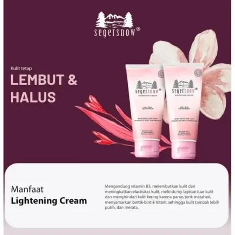 Seger snow lightening cream ( pink ) kemasan tube 60 gr haslin Hitam ...