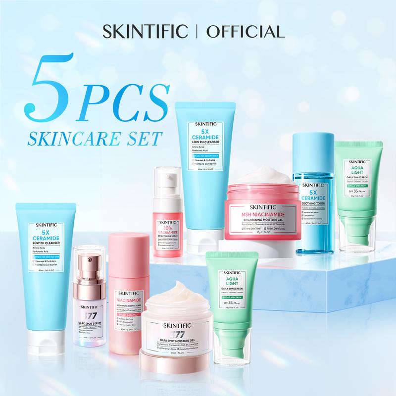 Flash Sale-SKINTIFIC 5PCS Hot Sale Skincare Set-Glowing Set/Repair ...