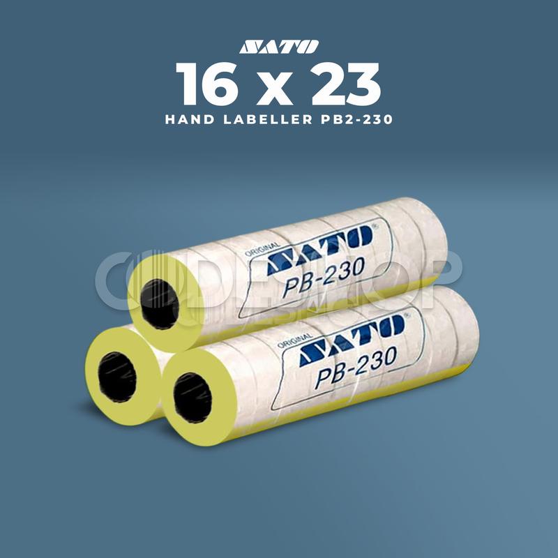 Kertas Label SATO PB-230 16x23 mm Kuning Hand Label PB230 Stiker Harga ...