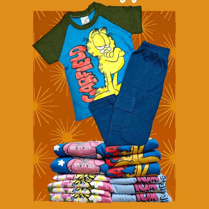 Baju Jalan Budak Lelaki Garfield Kartun Cotton Lembut - TikTok Shop ...