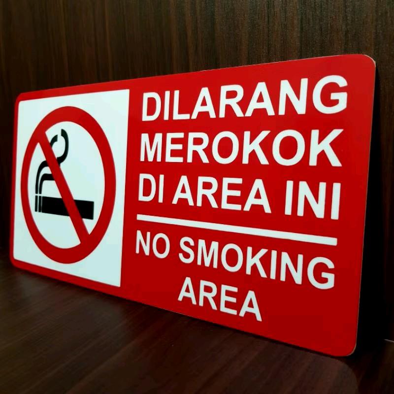Akrilik signage papan peringatan NO SMOKING AREA - Shop | Tokopedia