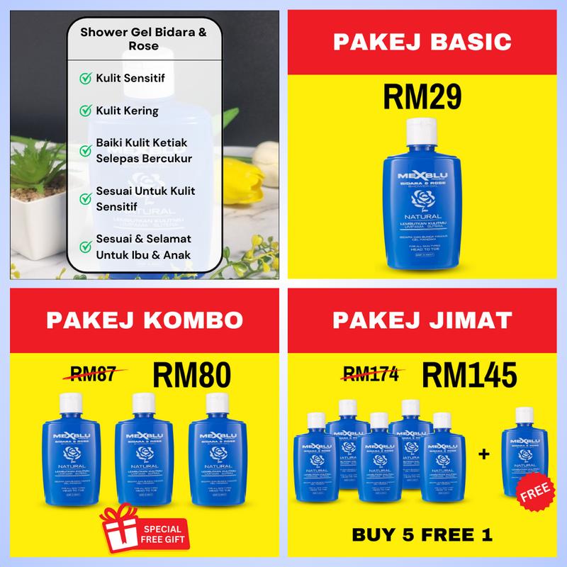 SHOWER GEL BIDARA & ROSE MEXBLU l Body Care, Body Wash, Organic ...