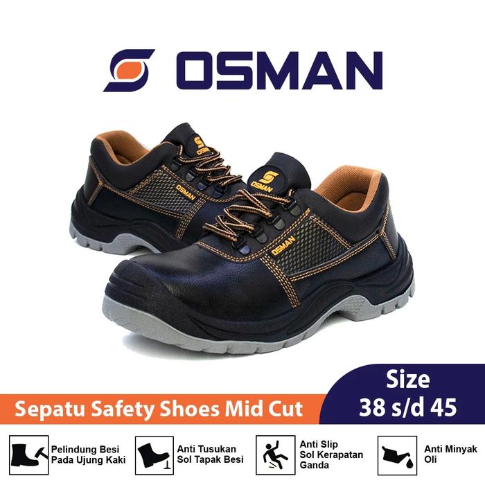 Promo OSMAN Sepatu Safety Shoes Low Cut Sepatu Safety Ujung Besi Tipe ...
