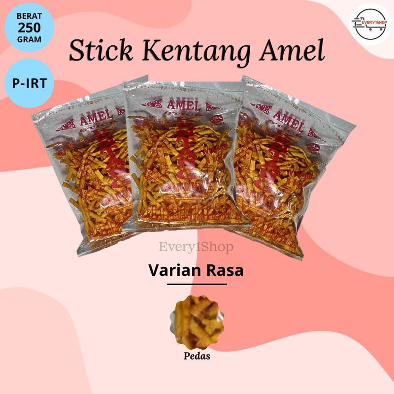 Stick Kentang Amel - rasa Pedas - Cemilan - Snack - Shop | Tokopedia