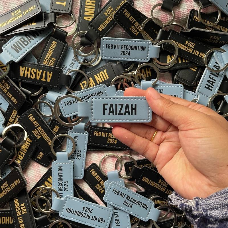 Custom Name Keychain PU Leather / Personalised Keychain - TikTok Shop ...