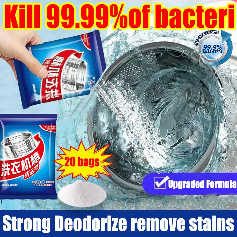 Kills99.99% of Bacteria Washing machine cleaner powder (20 Bag/50g ...