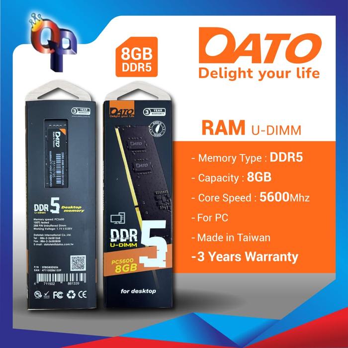 Jual RAM DATO 8Gb DDR5 5600MHz Longdimm for PC Desktop - Memory PC ...