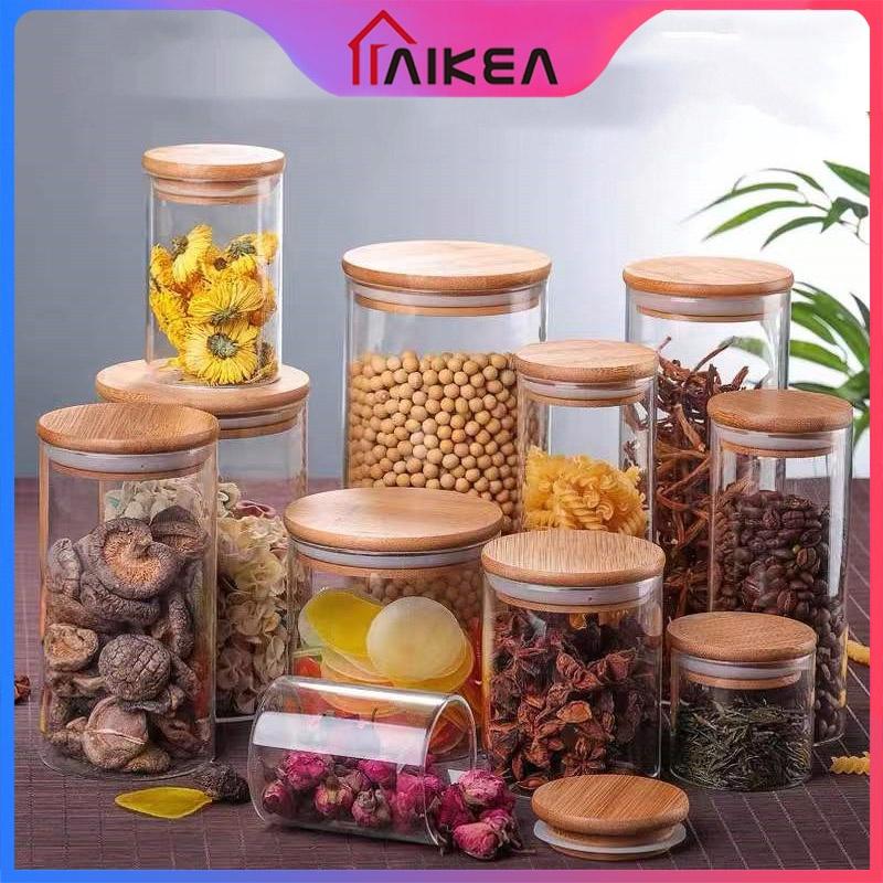 Balang Gula-gula Penutup Buluh, Bekas Kaca, Penyimpanan Makanan ...