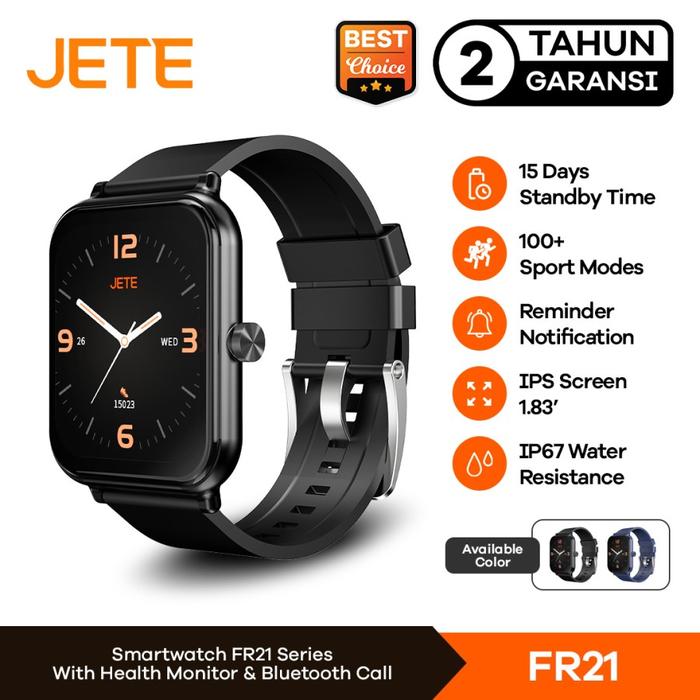 Promo JETE Smartwatch FR21 Jam Tangan 1.83 IPS Screen Display IP67 ...