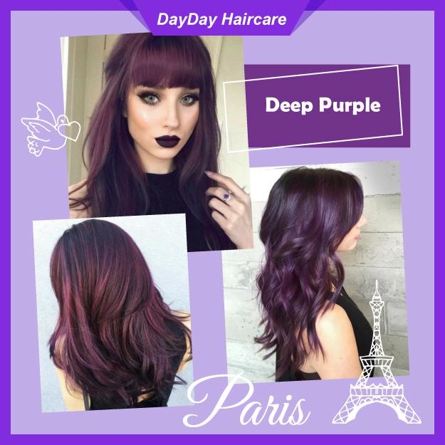 Deep Purple with Peroxide Professional Salon Hair Color Dye Cream ...